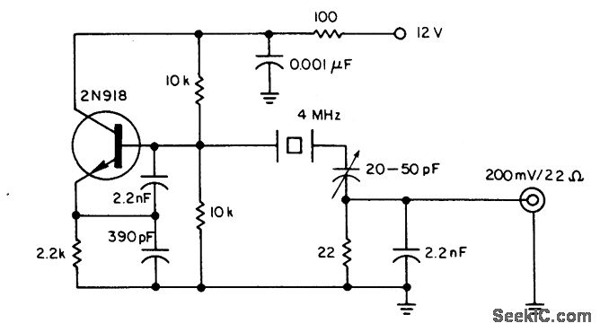 CRYSTAL_OSCILLATOR_PROVIDES_LOW_NOISE - Oscillator_Circuit - Signal_Processing - Circuit Diagram ...