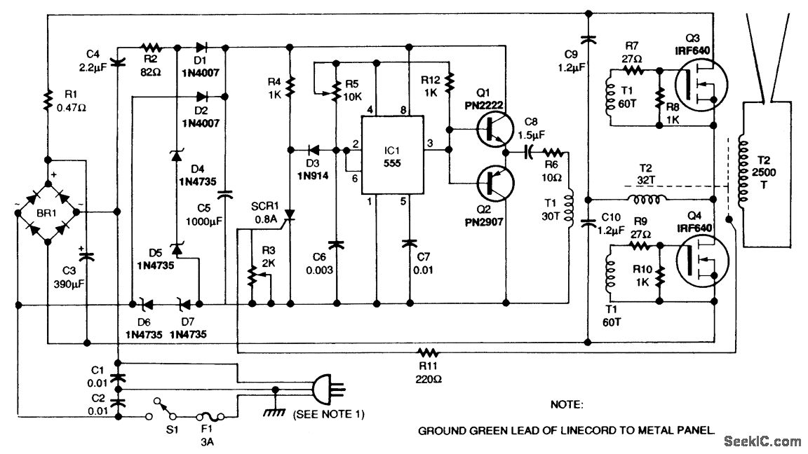 JACOBS_LADDER_HV_SUPPLY - Power_Supply_Circuit - Circuit Diagram - SeekIC.com