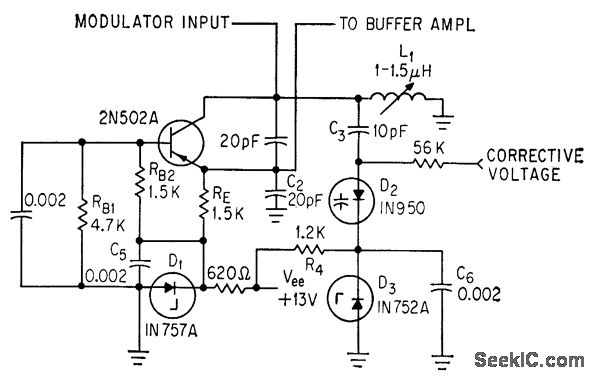 VOLTAGE_CONTROLLED_23_MC_OSCILLATOR_AND_MODULATOR - Oscillator_Circuit - Signal_Processing ...