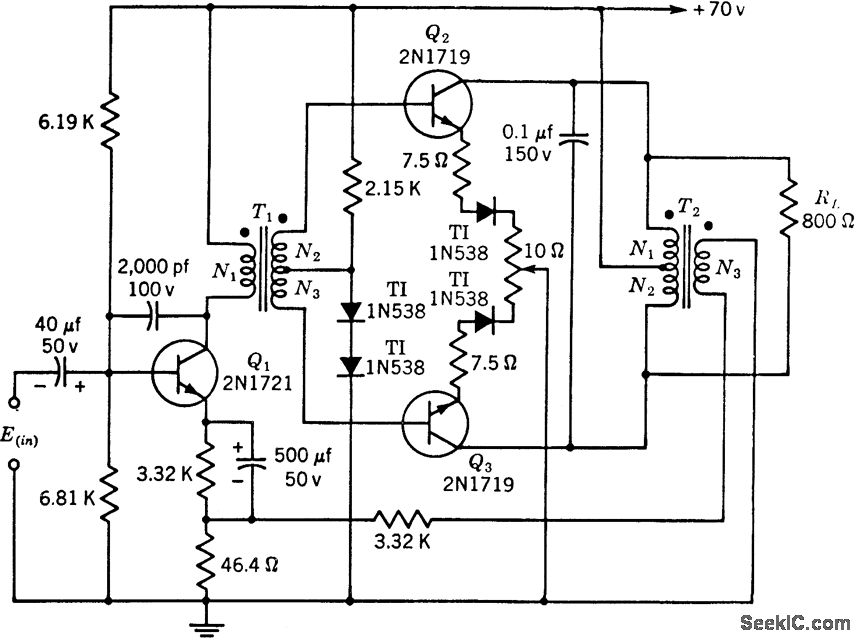 75_W_CLASS_B_SERVO_AMPLIFIER - Electrical_Equipment_Circuit - Circuit Diagram - SeekIC.com