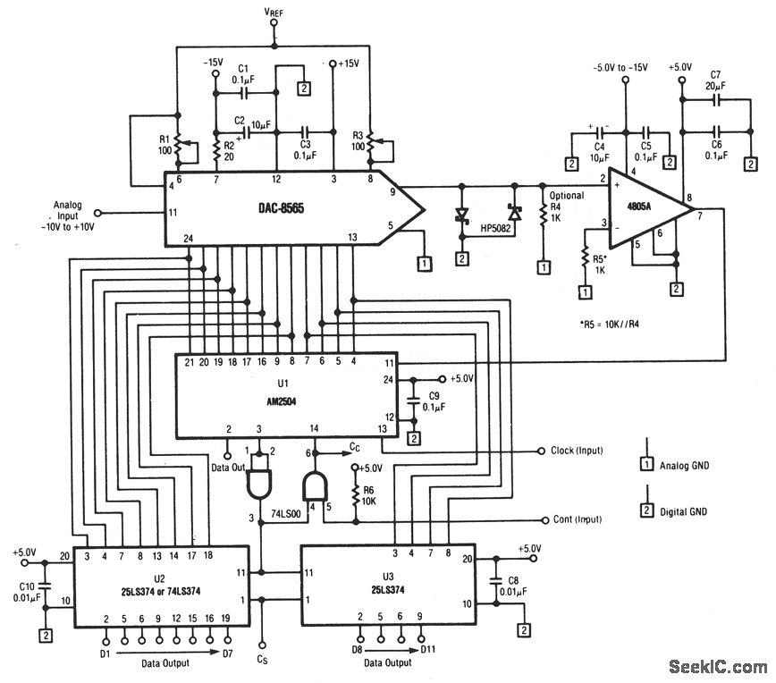 A_D_converter_with_latch - Basic_Circuit - Circuit Diagram - SeekIC.com A_D_converter_with_latch - Basic_Circuit - Circuit Diagram - SeekIC.com