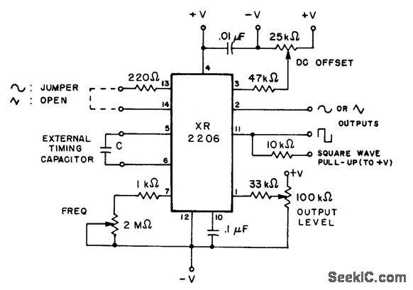 05_Hz_TO_1_MHz_SINE_SQUARE_TRIANGLE_ - Basic_Circuit - Circuit Diagram - SeekIC.com