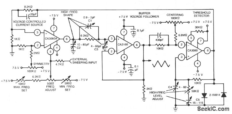 SINGLE_CONTROL_FUNCTION_GENERATOR - Signal_Processing - Circuit Diagram - SeekIC.com