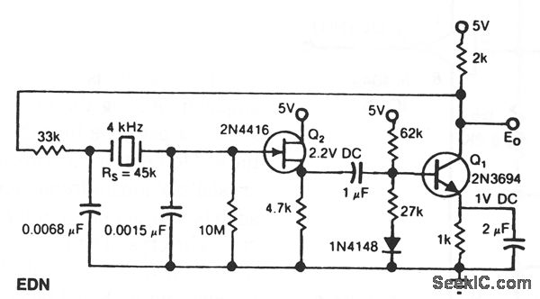 LOW_FREQUENCY_PIERCE_OSCILLATOR - Oscillator_Circuit - Signal_Processing - Circuit Diagram ...
