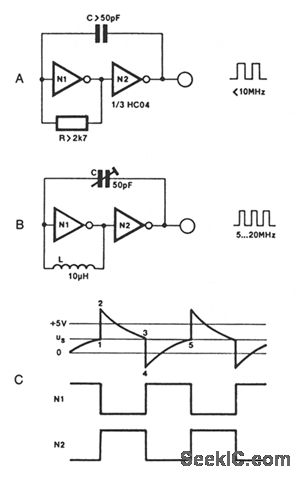 HC_BASED_OSCILLATORS - Oscillator_Circuit - Signal_Processing - Circuit Diagram - SeekIC.com