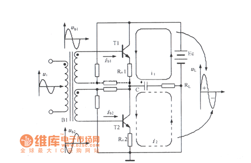 OTL Circuit Diagram with Input Transformer - Analog_Circuit - Basic_Circuit - Circuit Diagram ...