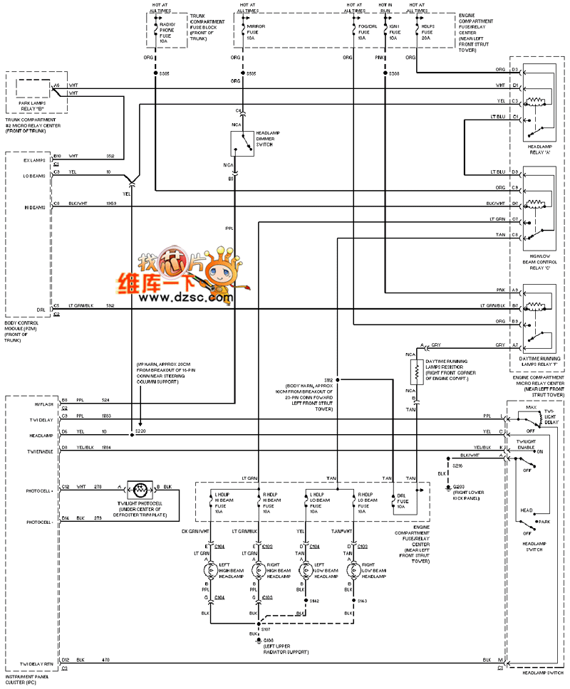 Cadillac deville headlight circuit diagram - Automotive_Circuit ... Cadillac deville headlight circuit diagram - Automotive_Circuit ...