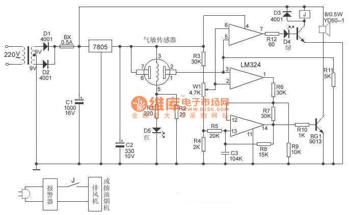 Combustible gas leak alarm circuit diagram - Control_Circuit - Circuit ... Combustible gas leak alarm circuit diagram - Control_Circuit - Circuit ...