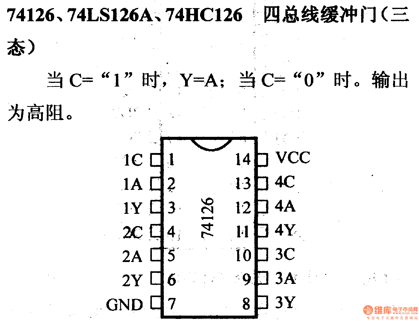 74 series digital circuit of 74126 74LS126A four buses buffer door - Basic_Circuit - Circuit ...