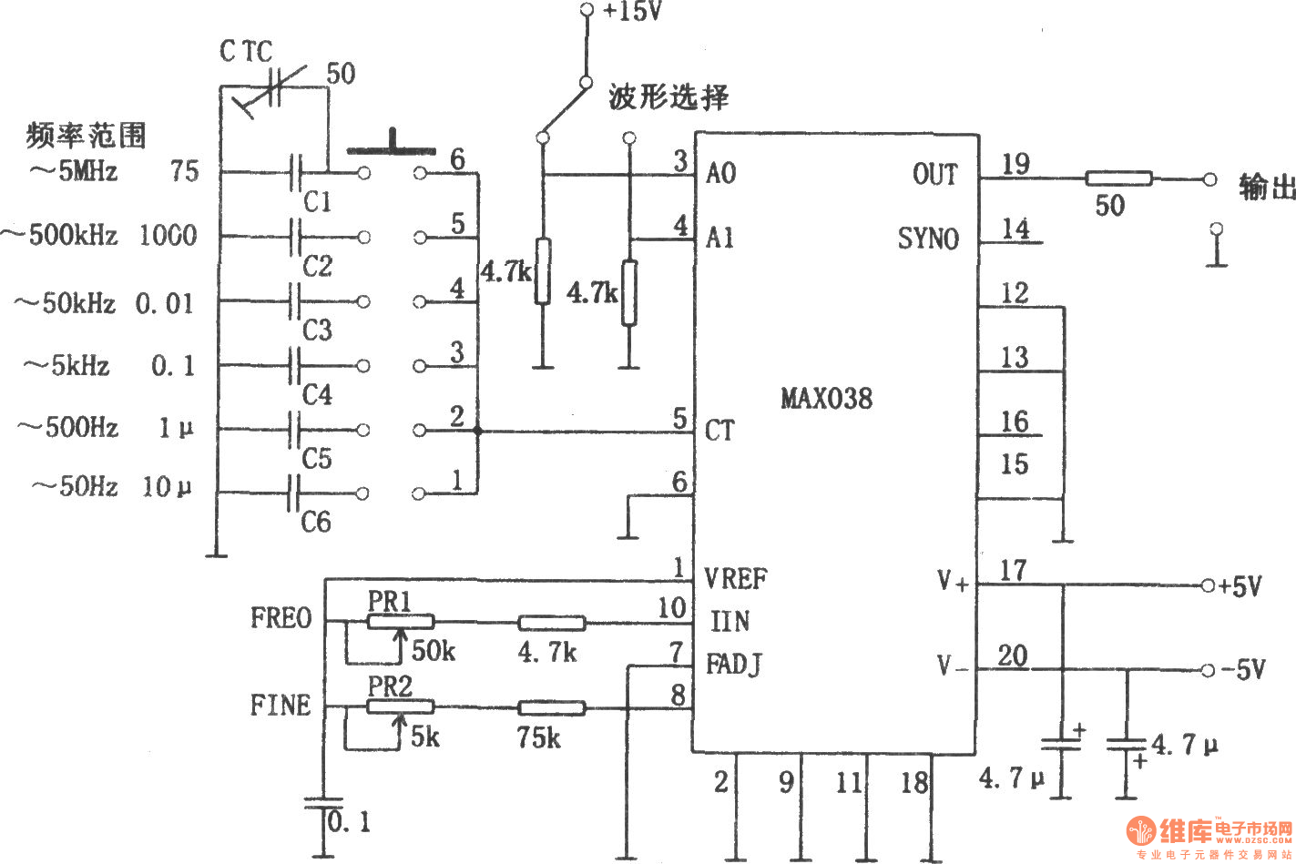 5Hz ~ 5MHz function generator composed of MAX038 - Function_Signal ... 5Hz ~ 5MHz function generator composed of MAX038 - Function_Signal ...