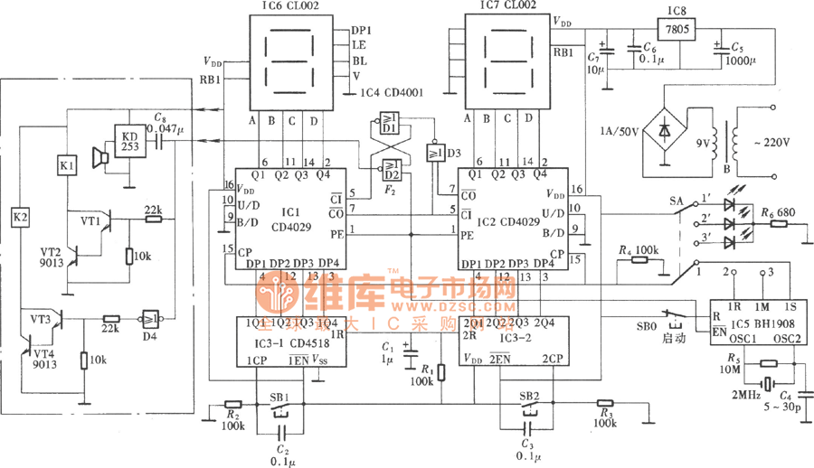 Preset timing countdown timer circuit - Remote_Control_Circuit ... Preset timing countdown timer circuit - Remote_Control_Circuit ...
