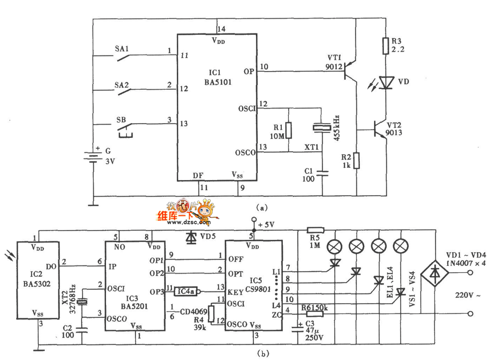 Infrared Ray Remote Control Color Light Controller Circuit - Remote ... Infrared Ray Remote Control Color Light Controller Circuit - Remote ...