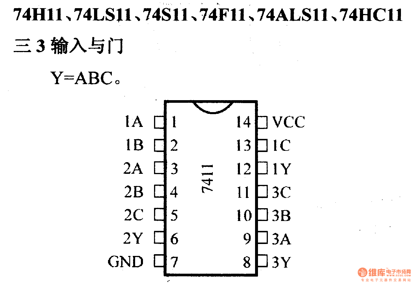 74 series digital circuit of 74H11 74LS11 3 input nand gate - Digital ... 74 series digital circuit of 74H11 74LS11 3 input nand gate - Digital ...