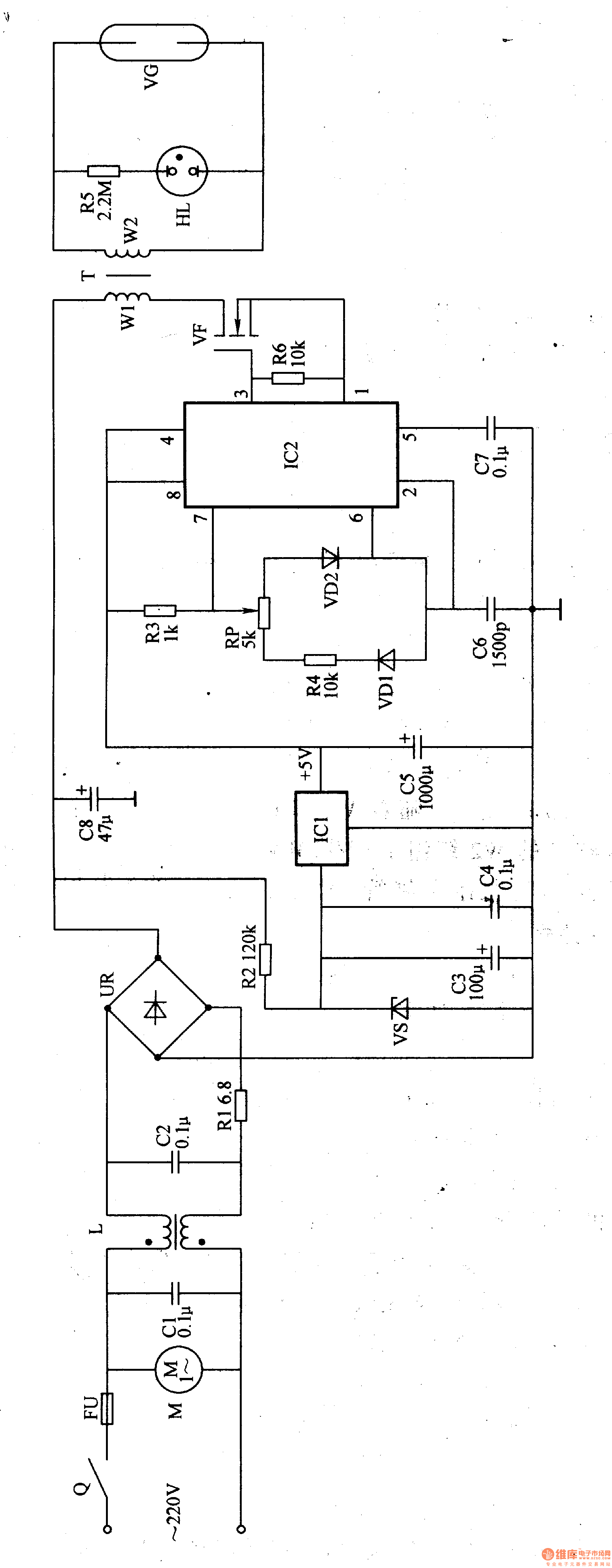 Ozone Sterilizer (the 1st) - Signal_Processing - Circuit Diagram - SeekIC.com