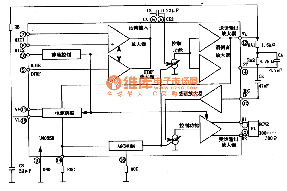 U4055B-communication integrated circuit diagram - Communication_Circuit ... U4055B-communication integrated circuit diagram - Communication_Circuit ...