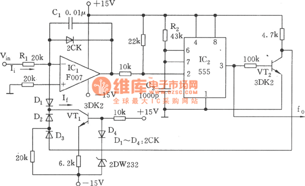 The linear voltage/frequency converter circuit of 555 (4) - 555_Circuit ... The linear voltage/frequency converter circuit of 555 (4) - 555_Circuit ...