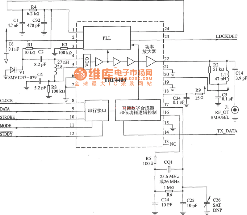 FM/FSK 433MHz Emitter Circuit Diagram - Motor_Control - Control_Circuit - Circuit Diagram ...