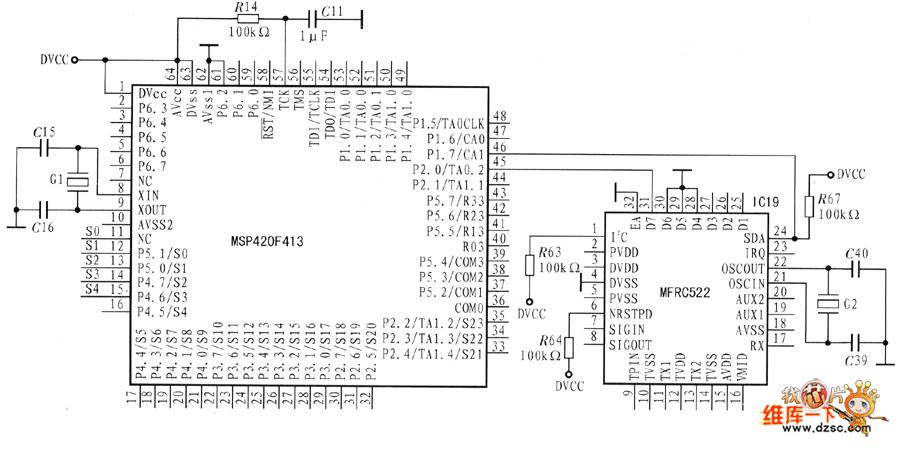 The interface circuit diagram between MSP430F413 and MFRC522 - Basic ... The interface circuit diagram between MSP430F413 and MFRC522 - Basic ...
