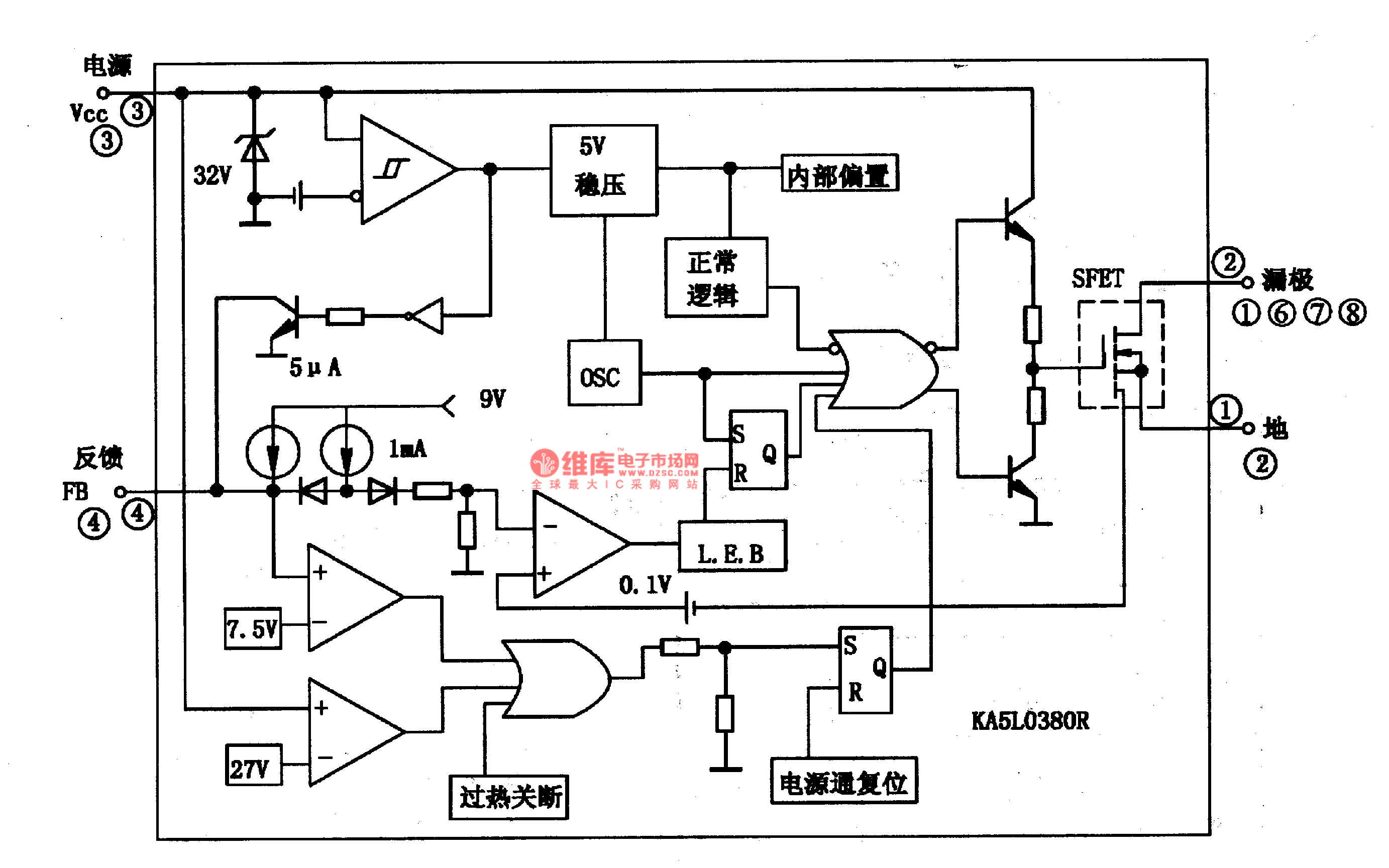 KA5L0380——the switch power supply integrated circuit - Control_Circuit - Circuit Diagram ...