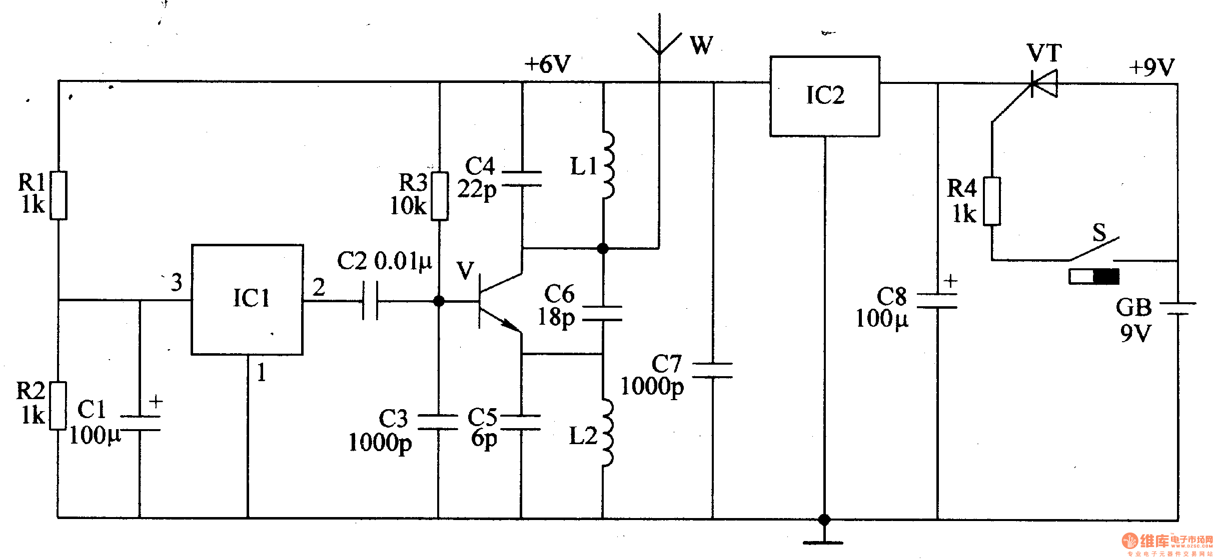The Bicycle Burglarproof Alarm 2 Control Circuit Circuit Diagram