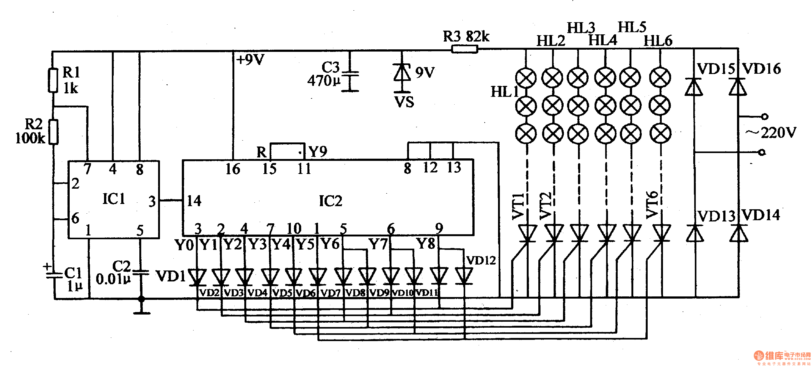 Illumination Controller 7 Control Circuit Circuit Diagram