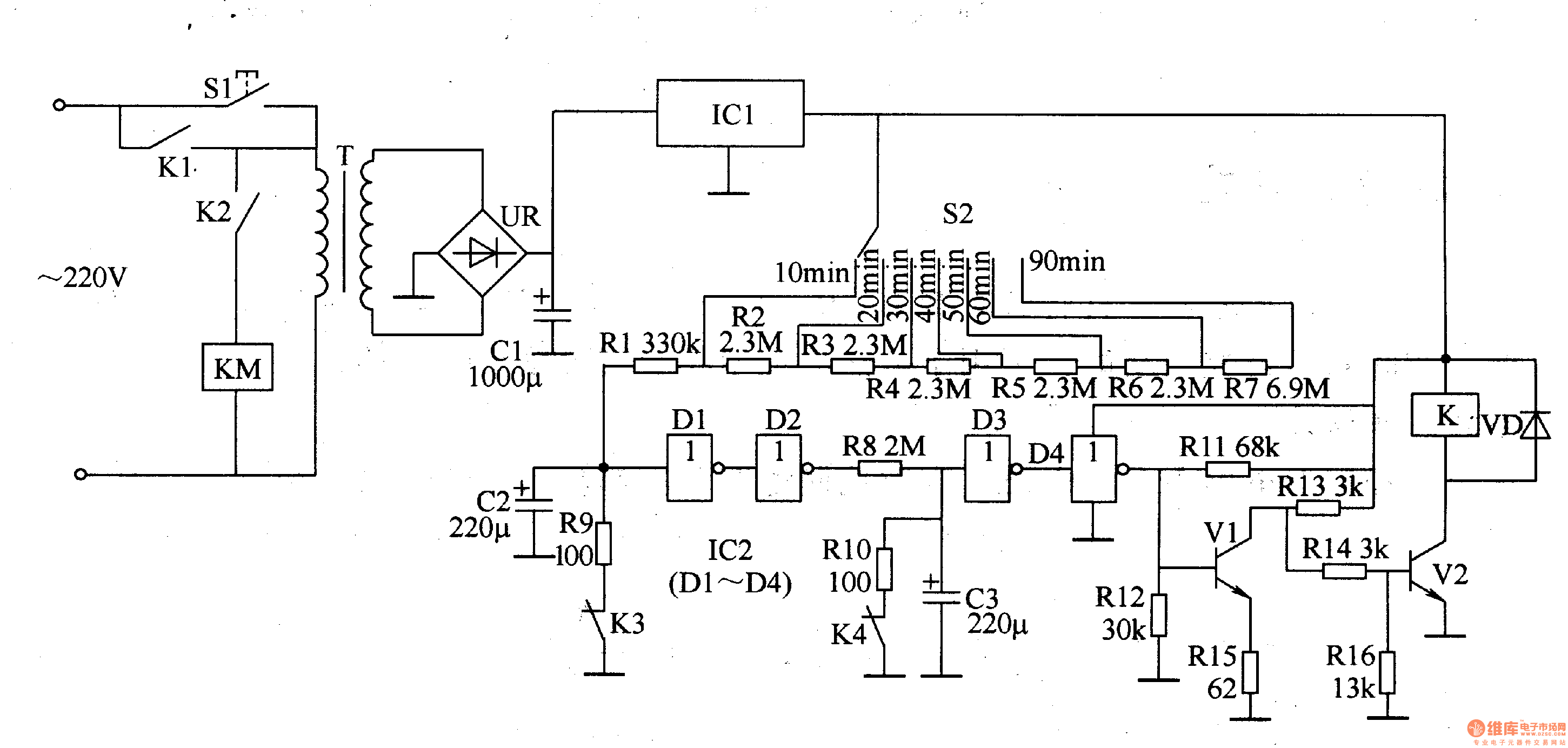 Timing Controller The 5th Automatic Control Control Circuit Circuit Diagram