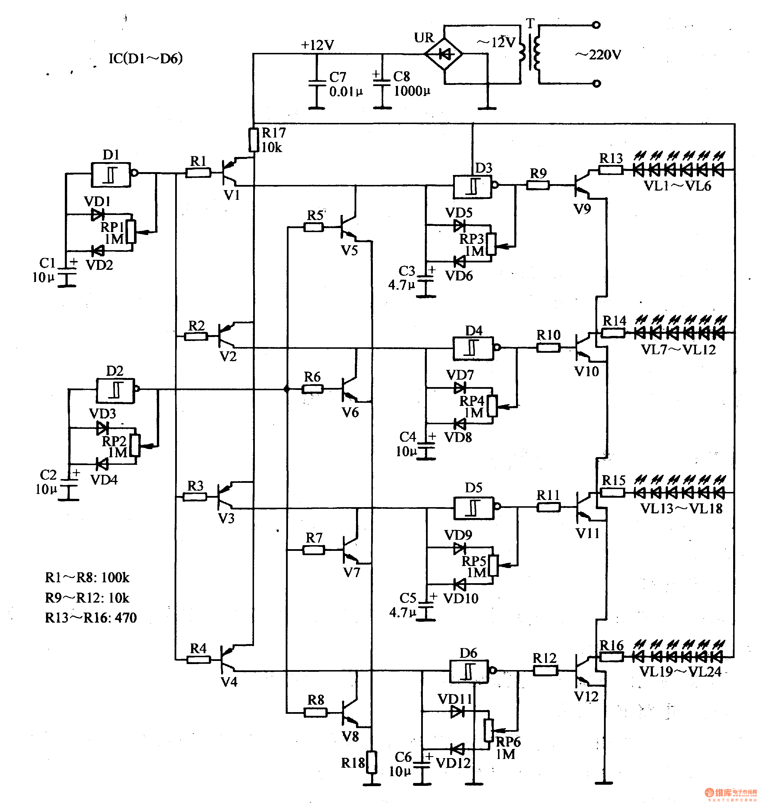 Led Festival Illumination Controller 3 Control Circuit Circuit Diagram