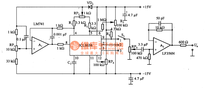 Function generator circuit composed of the ICL8038 - Signal_Processing ... Function generator circuit composed of the ICL8038 - Signal_Processing ...