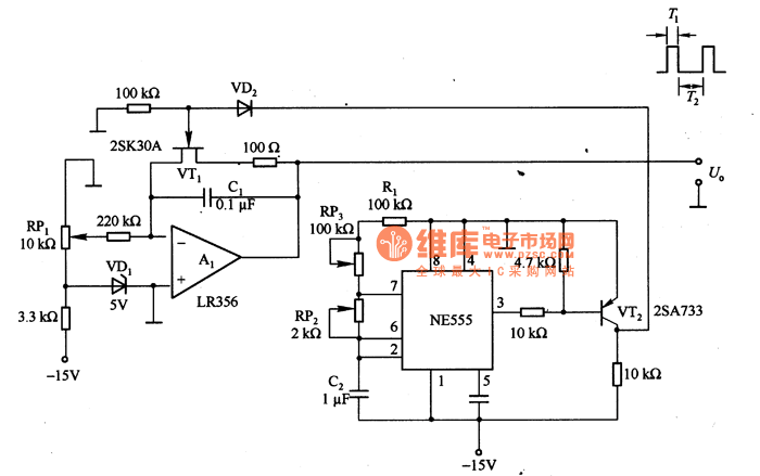 Sawtooth wave generator circuit composed of the NE555 - Signal ... Sawtooth wave generator circuit composed of the NE555 - Signal ...
