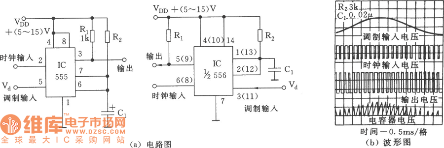 Pulse width modulation circuit (555) - Basic_Circuit - Circuit Diagram ... Pulse width modulation circuit (555) - Basic_Circuit - Circuit Diagram ...