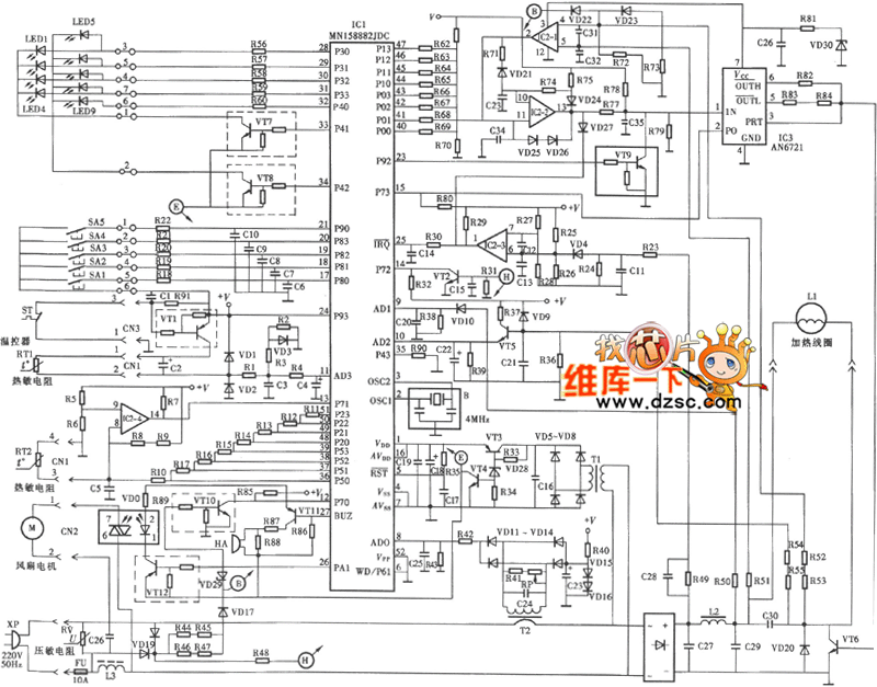 Schematic Diagram Of Induction Cooker Dc Induction Cooker Circuit ... Schematic Diagram Of Induction Cooker Dc Induction Cooker Circuit ...