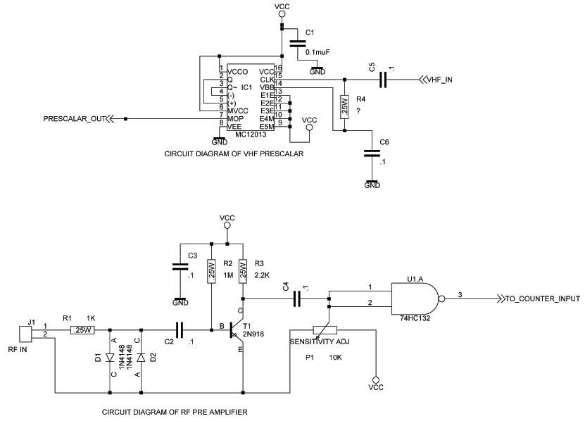 Prescaler With Counter Signalprocessing Circuit Diagram