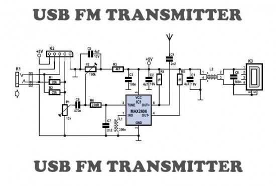 USB FM Transmitter - Signal_Processing - Circuit Diagram - SeekIC.com USB FM Transmitter - Signal_Processing - Circuit Diagram - SeekIC.com