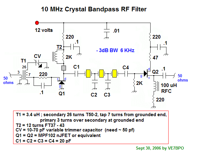 10MHz crystalk bandpass RF filter - Basic_Circuit - Circuit Diagram ... 10MHz crystalk bandpass RF filter - Basic_Circuit - Circuit Diagram ...