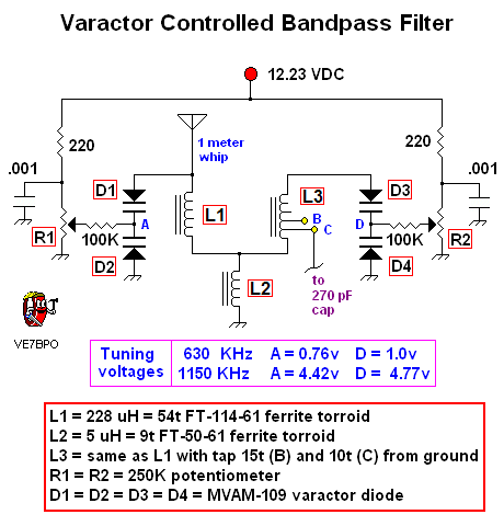 Varactor Tuned Front-end Filter - Signal_Processing - Circuit Diagram - SeekIC.com