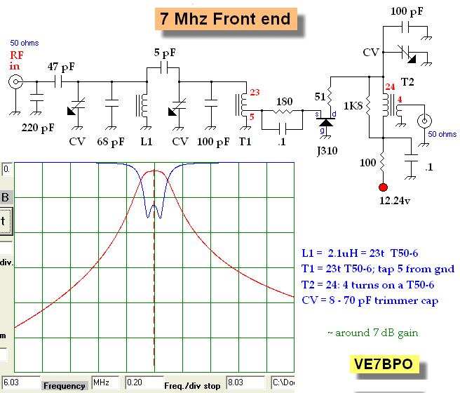 RF preamp for the 40 Meter band with 3 tuned filters - Amplifier_Circuit - Circuit Diagram ...