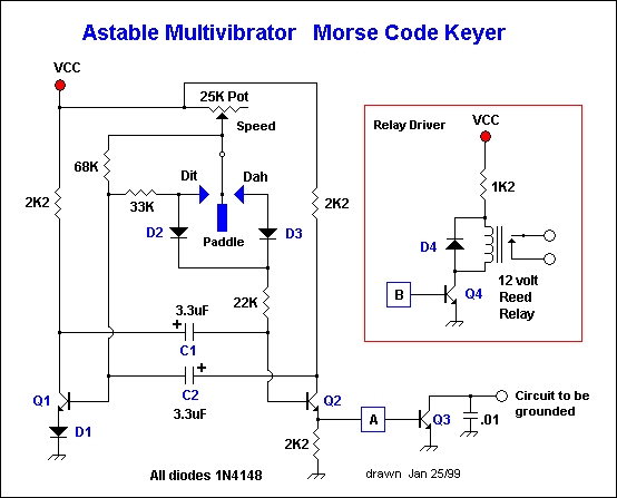 Simple Electronic Keyer - Control_Circuit - Circuit Diagram - SeekIC.com Simple Electronic Keyer - Control_Circuit - Circuit Diagram - SeekIC.com