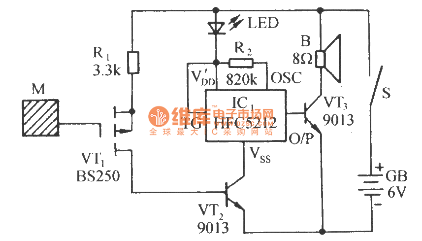 Electrostatic Detection Of Acousto Optic Alarm Circuit Measuring And