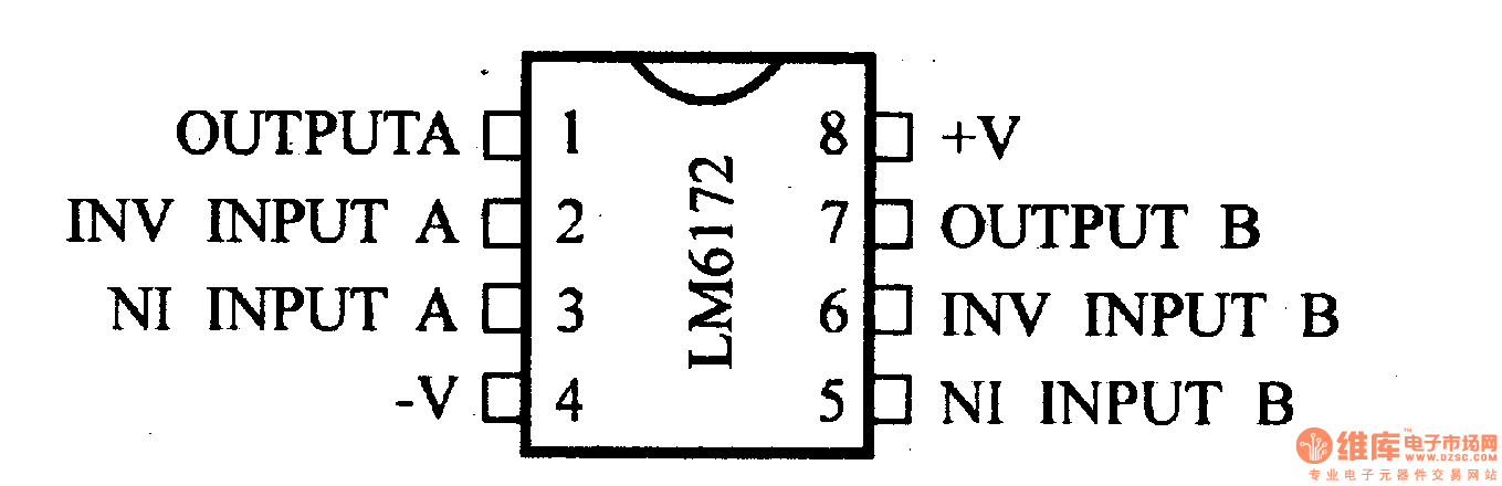 LM6172 voltage feedback amplifier and its pin main characteristics - Amplifier_Circuit - Circuit ...