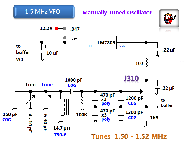 1.5 MHz VFO - Signal_Processing - Circuit Diagram - SeekIC.com 1.5 MHz VFO - Signal_Processing - Circuit Diagram - SeekIC.com