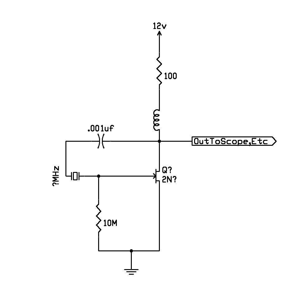 JFET crystal testing oscillator - Basic_Circuit - Circuit Diagram ... JFET crystal testing oscillator - Basic_Circuit - Circuit Diagram ...