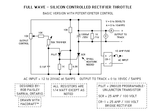 Potentiometer Controlled Silicon Controlled Rectifier Throttle - Basic_Circuit - Circuit Diagram ...