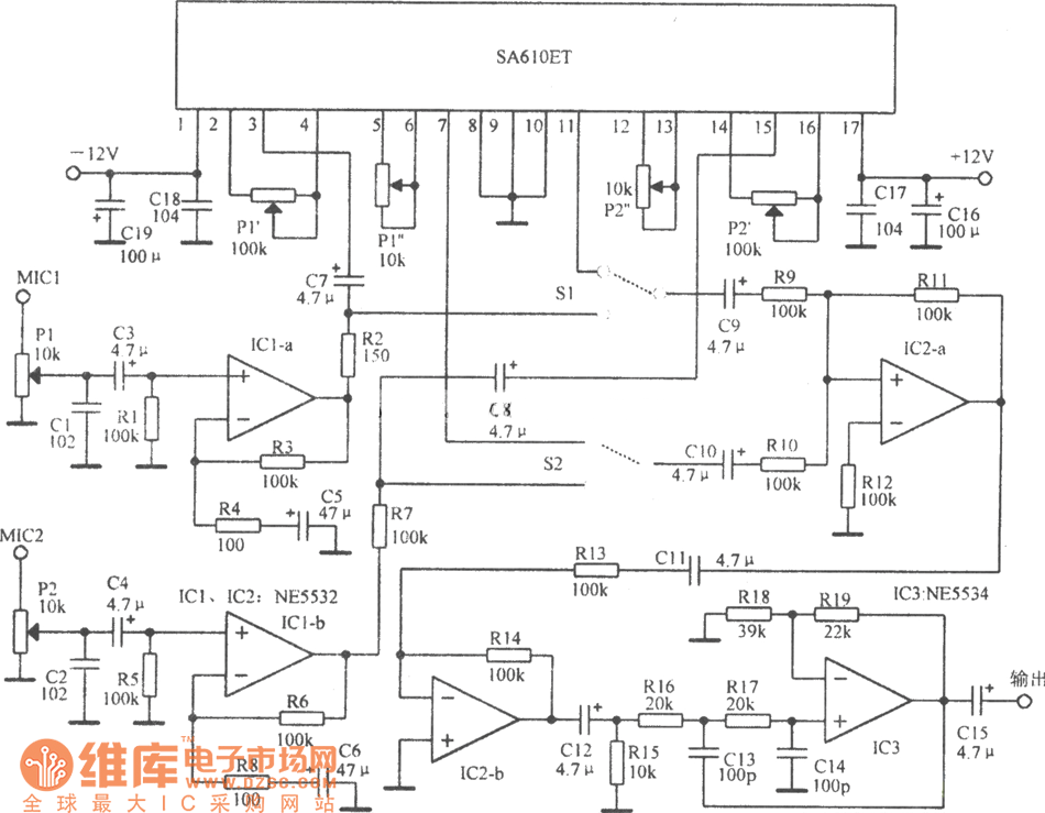 Audio frequency selective amplifier circuit diagram - Audio_Circuit ... Audio frequency selective amplifier circuit diagram - Audio_Circuit ...