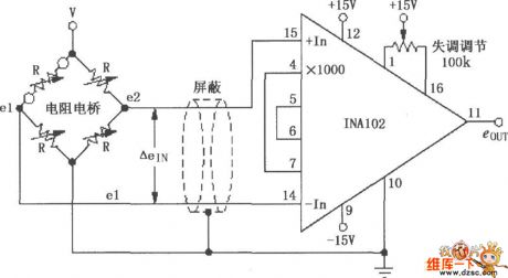 INA102 Resistance Bridge Differential Amplifier Circuit - Other_circuit - Amplifier_Circuit ...