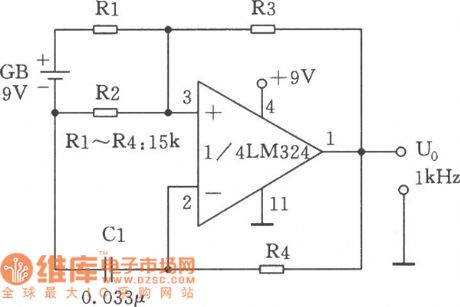 1kHz Audio Square Wave Generator Circuit - Signal_Processing - Circuit Diagram - SeekIC.com